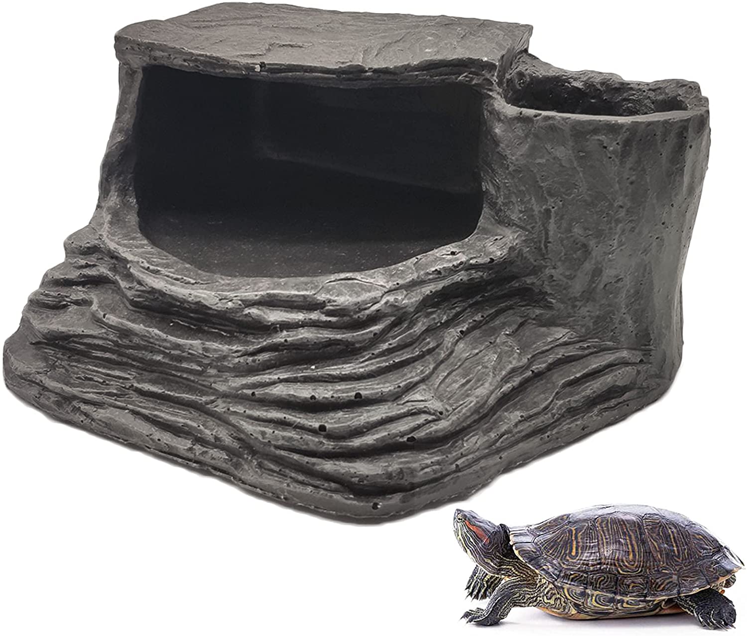 Tfwadmx Turtles Basking Platform Reptile Habitat Hiding Cave Amphibians